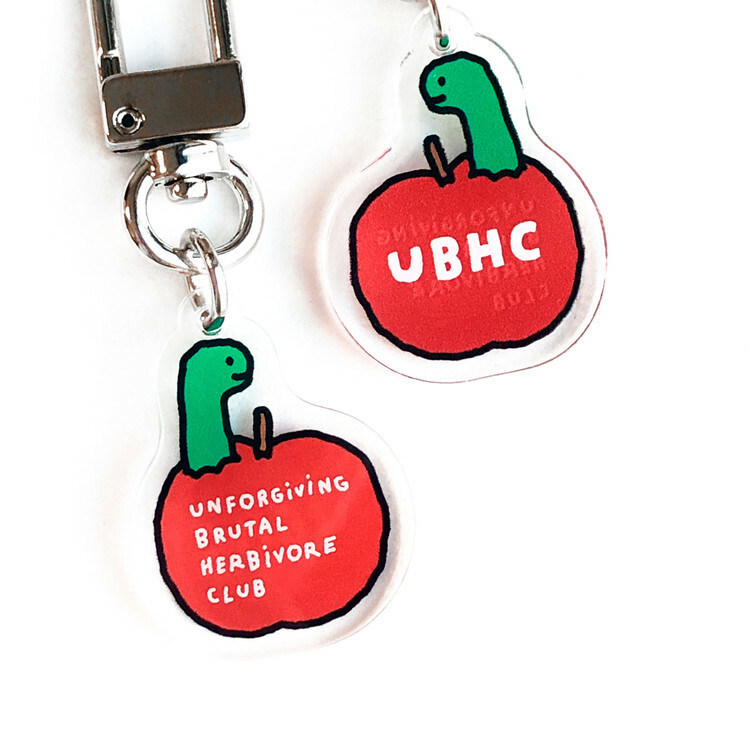 JOGUMAN STUDIO Brachio Apple Keyring 小恐龍與蘋果 鎖匙扣