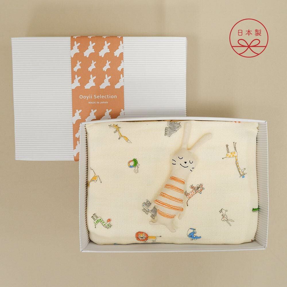 【kontex】100%純棉三層紗安撫玩偶禮盒