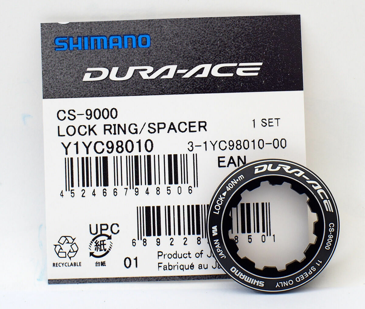 Shimano DURA-ACE CS-9000 11 spd Cassette Lockring w/Spa