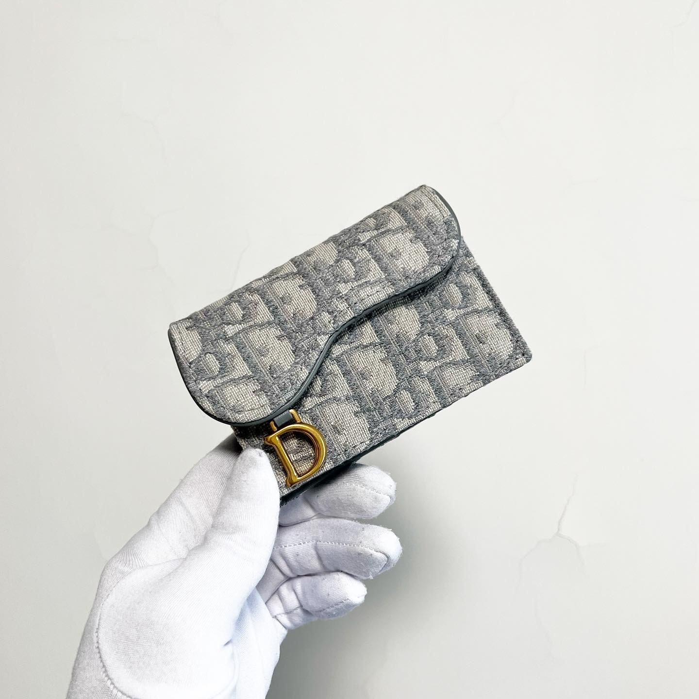 DIOR Oblique Logo Card Holder (淺灰)