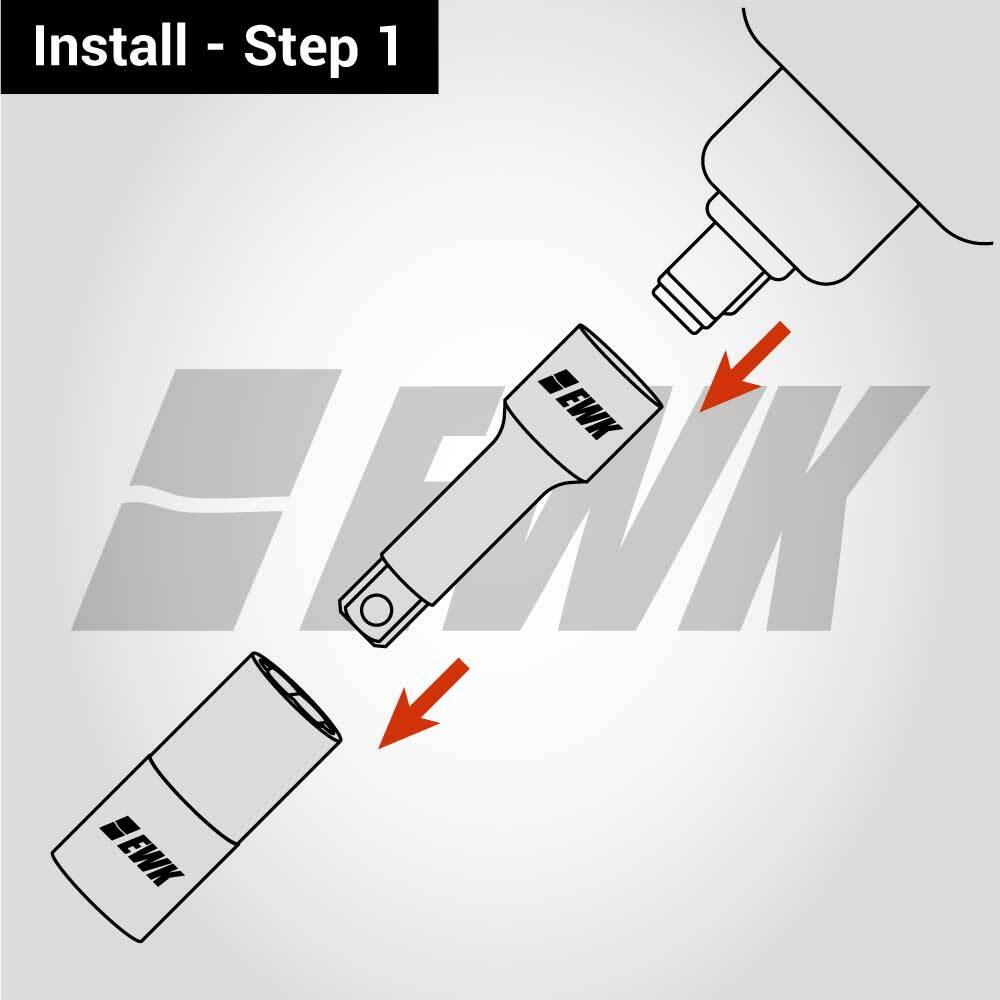 1/2" DR. Flip Hex & Twist Lug Nut Extractor Socket｜EWK