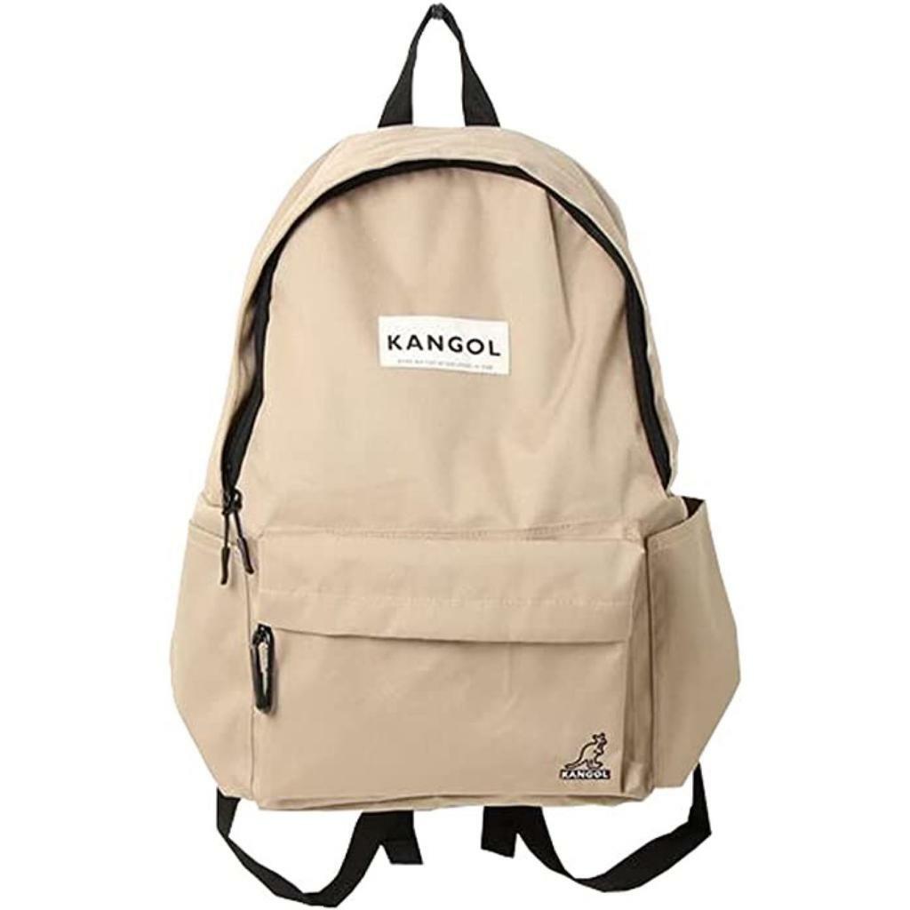 【💥日本直送】Kangol 背囊 背包 書包 雙肩包 帶登山扣 BOX標誌 米色