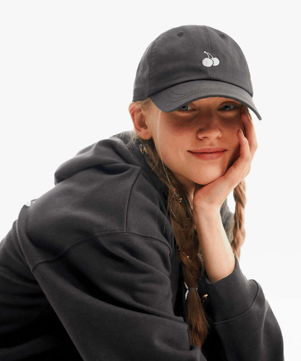 [KIRSH] MONO CHERRY LOGO BALL CAP (5COLORS)