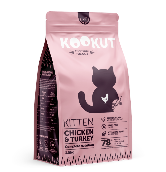 KOOKUT - 天然無穀物幼貓糧 (雞肉火雞肉)