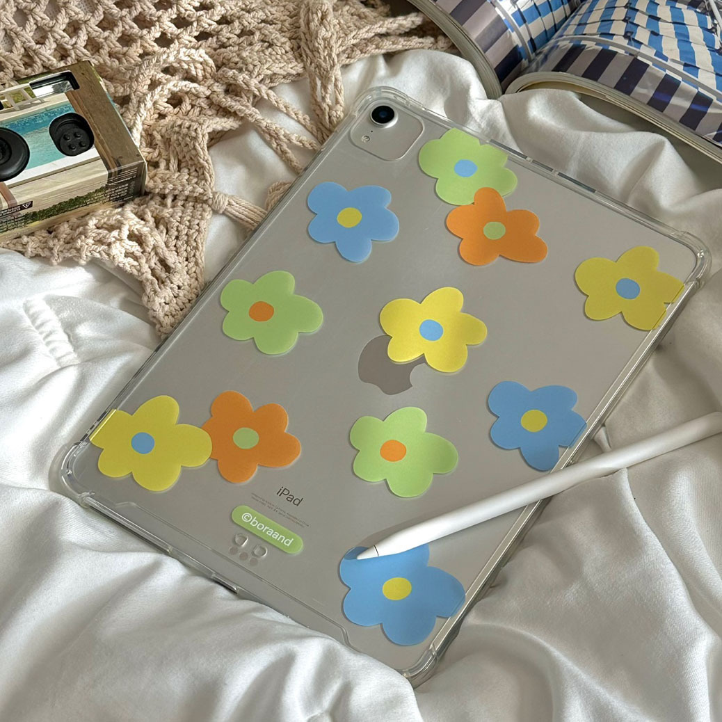 BORA AND Spring Flower Jelly Hard iPad Cover Case 保護殼