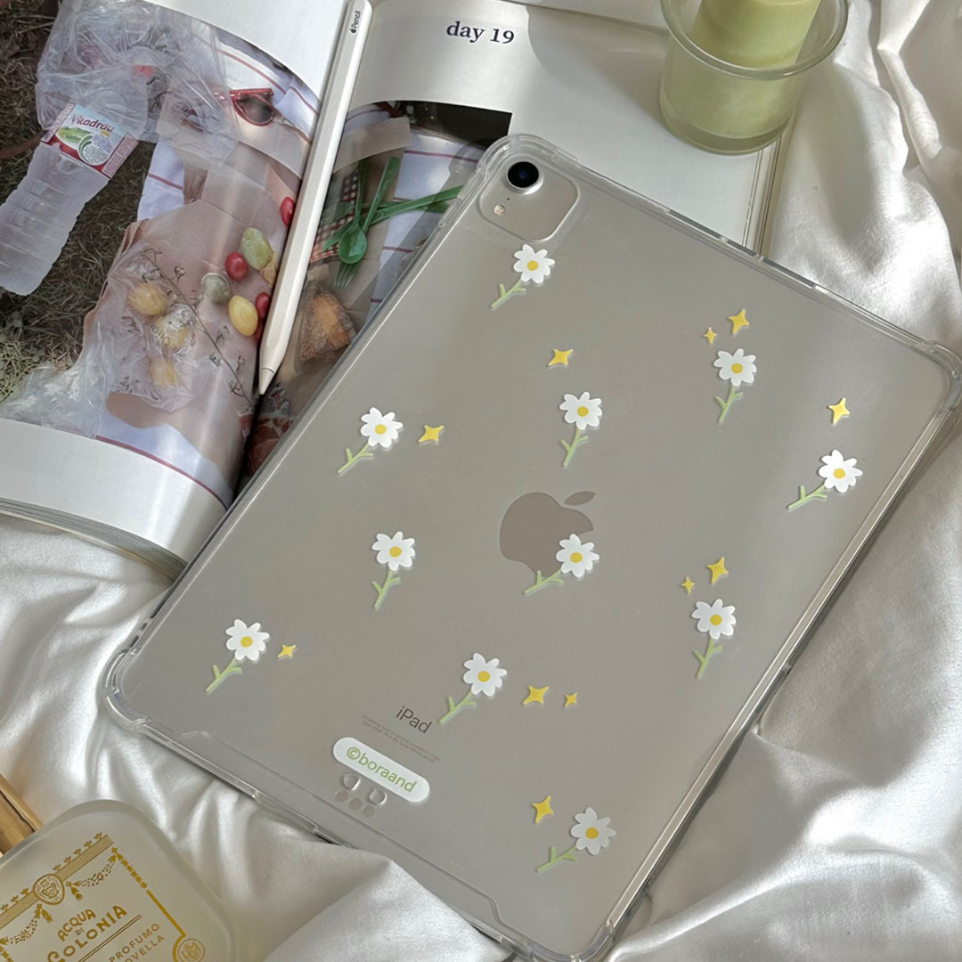 BORA AND Daisy Jelly Hard iPad Cover Case 小雛菊圖案 平板電腦保護殼