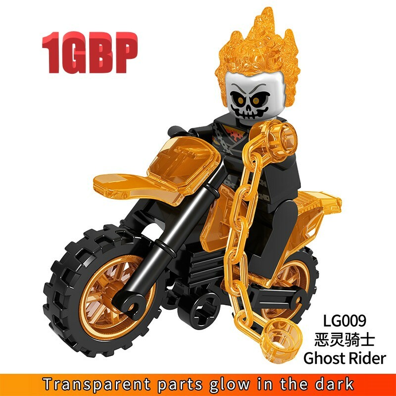 Ghost Rider Custom Minifigs Minifigures Fit Lego LG009
