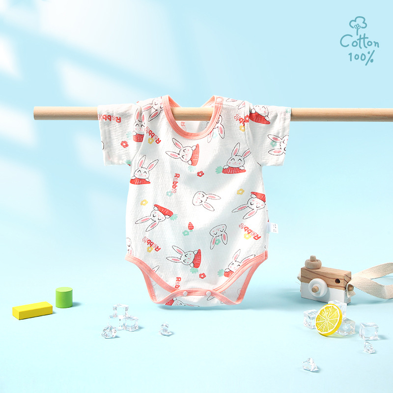 [$99/3件] 純棉薄薄短袖夾衣-4196/兔仔