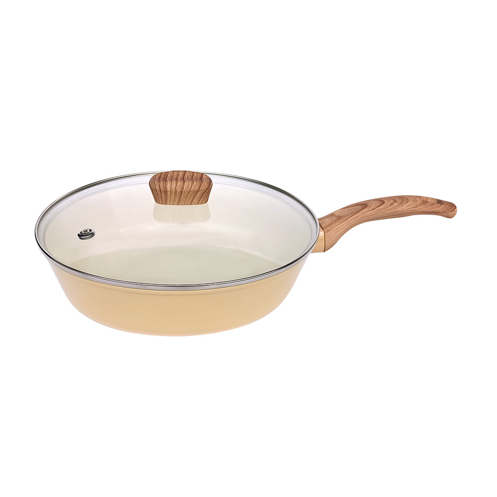 Reverse系列28cm炒鍋(電磁底)+玻璃蓋-香草