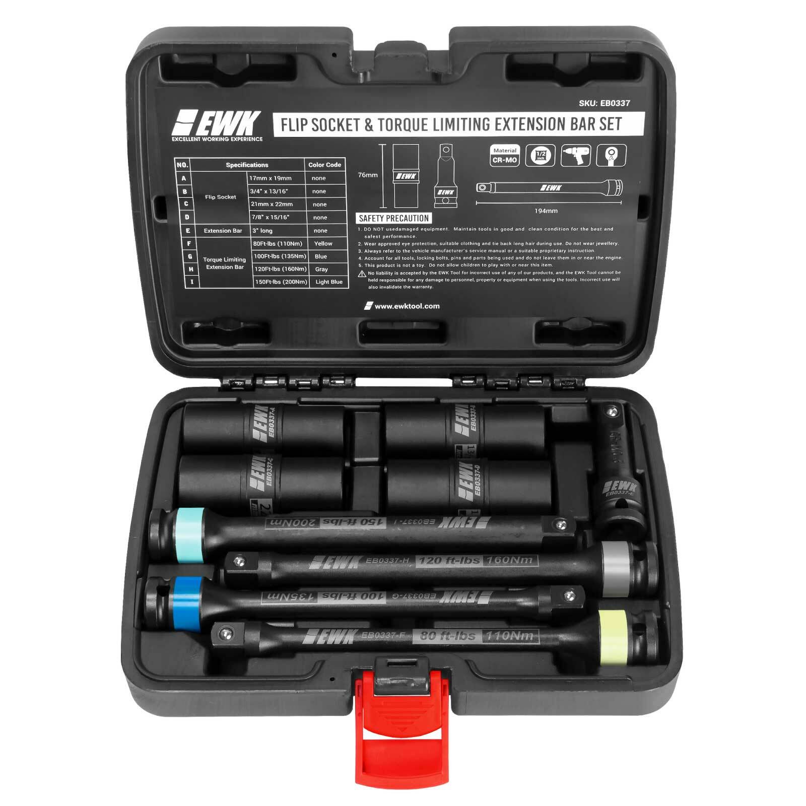 1/2" Flip Impact Socket & Torque Limiting Stick | EWK
