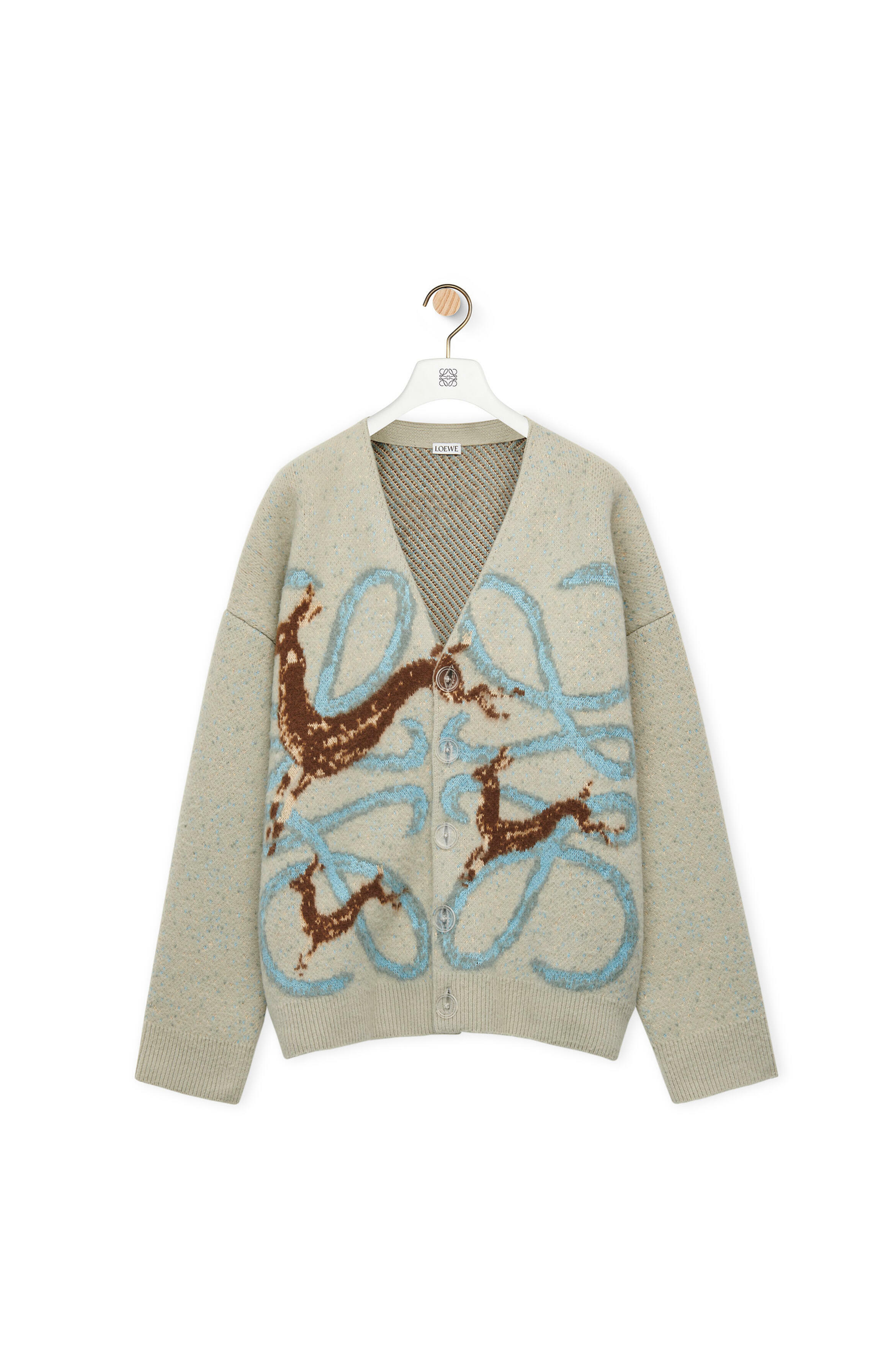 Loewe anagram deer cardigan