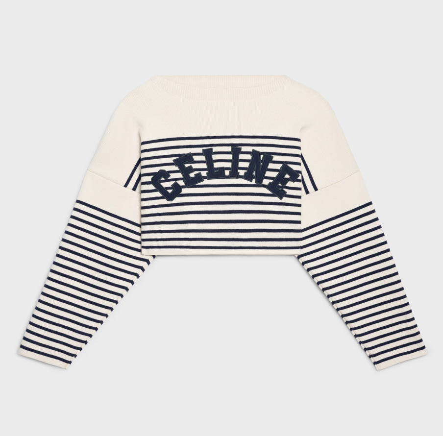 Celine striped knit cotton sweater