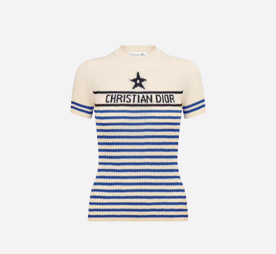 DIORIVIERA ‘ST-TROPEZ’ SHORT SLEEVED SWEATER