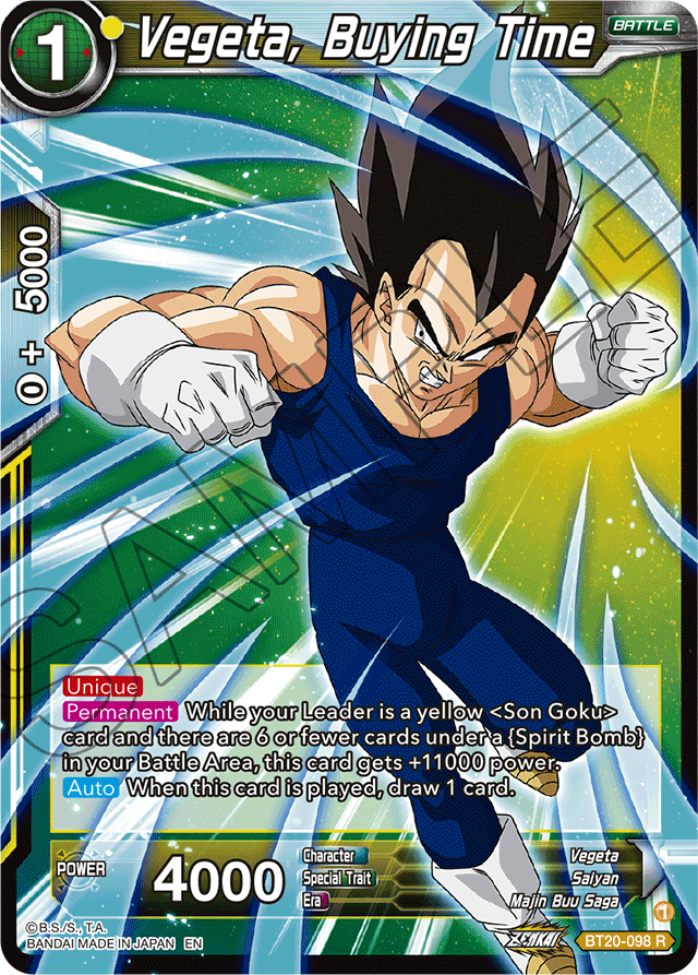 BT20-098 Vegeta, Buying Time