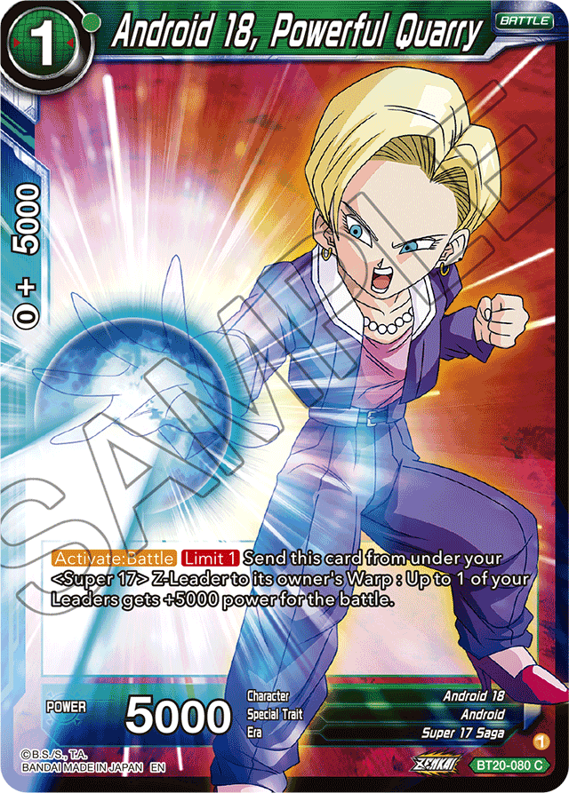 BT20-080 Android 18, Powerful Quarry