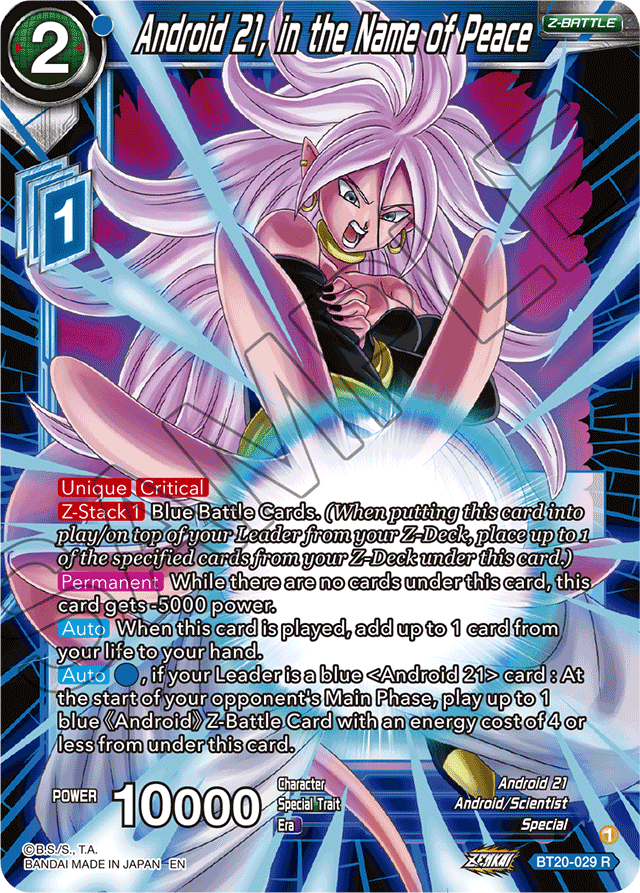 BT20-029 Android 21, in the Name of Peace