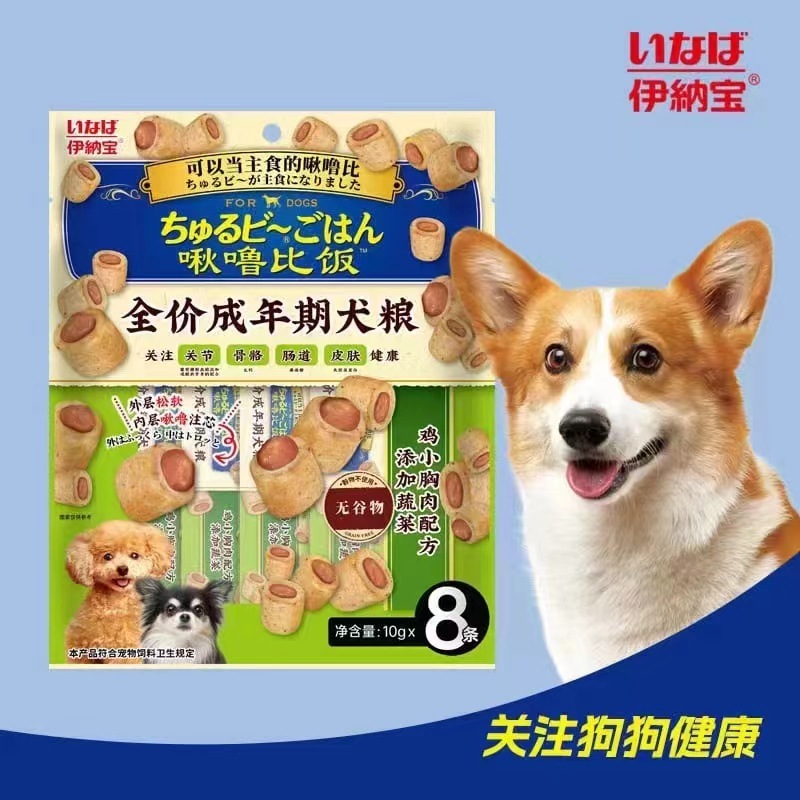 INABA宠物零食 全价成年期主食零食 10g*8g