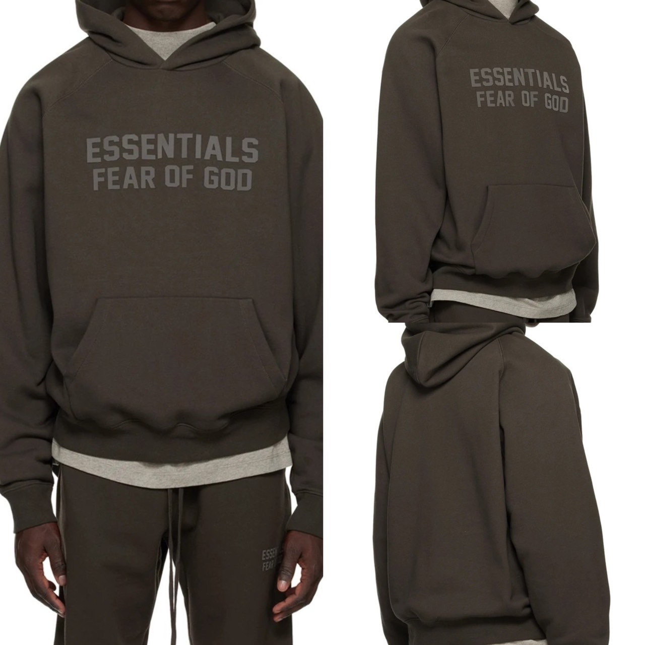 FOG ESSENTIALS 正面字體膠印Logo 木炭黑 帽T