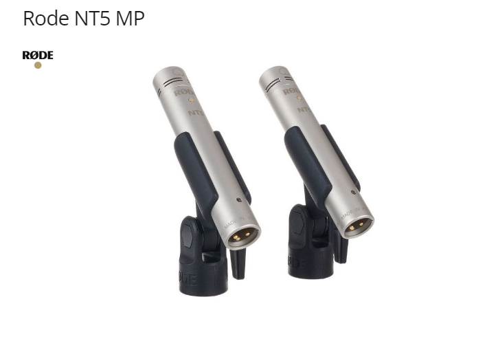 Rode NT5 MP Premium Small diaphragm Condenser Microphon