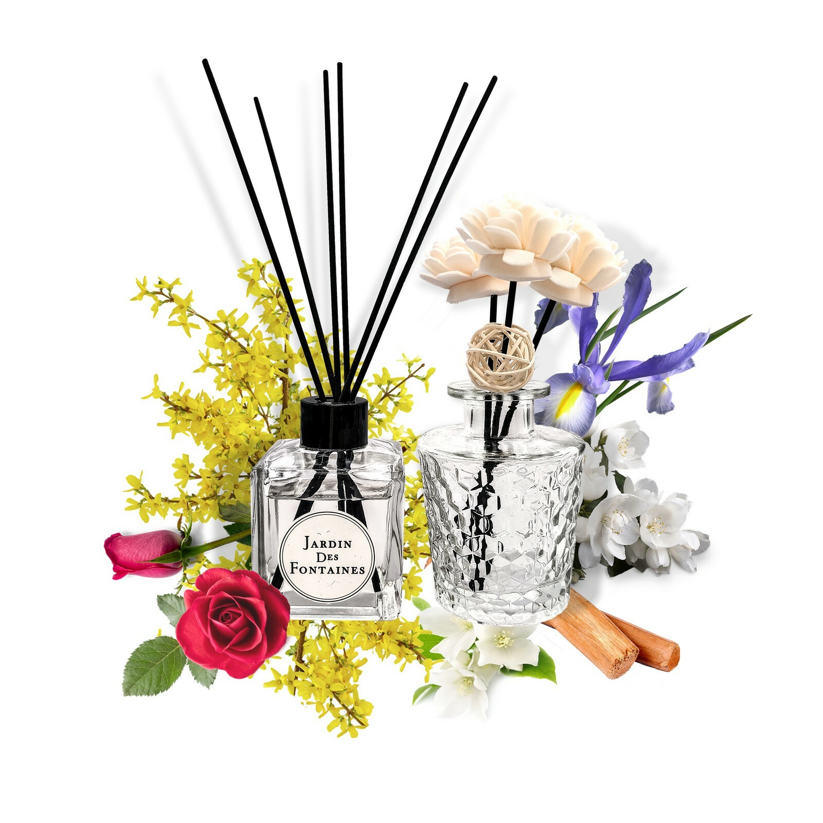 "Maxi Vintage Charm" Cinnamon Amber Reed Diffuser (Two