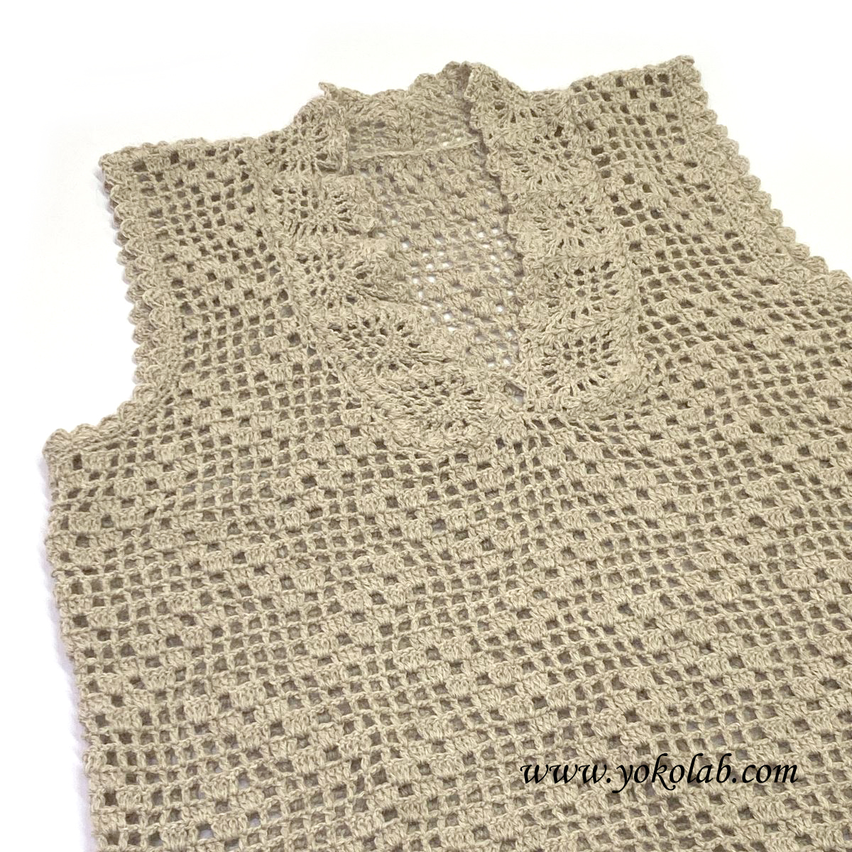 Wool M 中細純毛 - 企領背心 (大碼) - #03 茶 [ 成品分享 ]