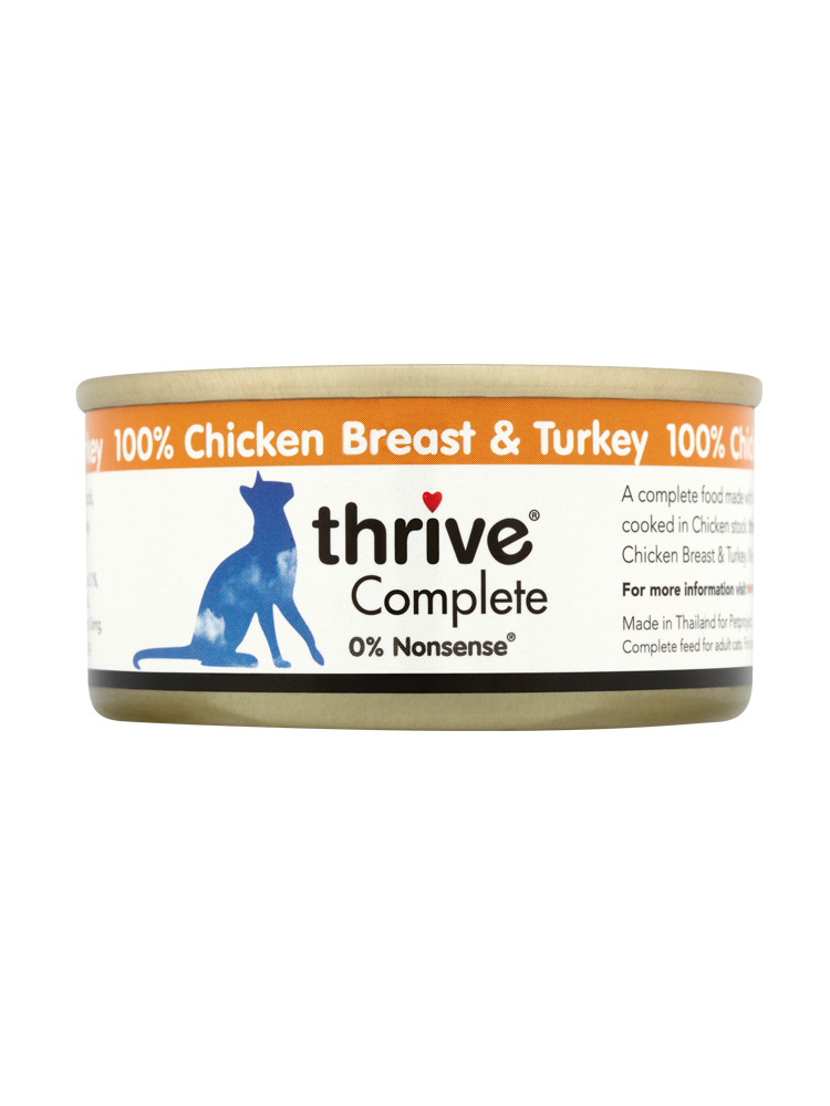 Thrive Chicken Breast & Turkey 鮮雞胸肉+鮮火雞胸肉貓罐頭 75g