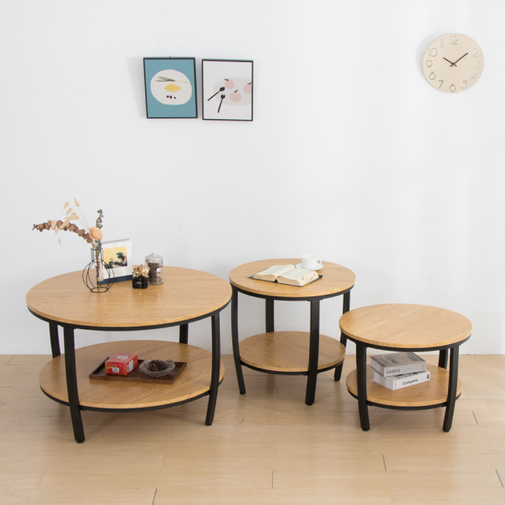 雙層置物圓弧大+小茶几【YT-032+33】