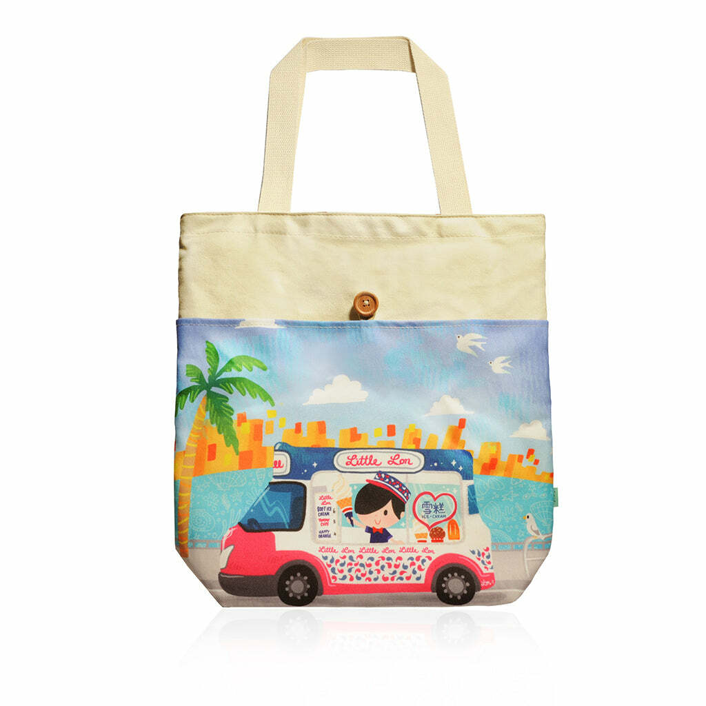 Little Lon x MONOCOZZI | Canvas Tote Bag - Ice Cream