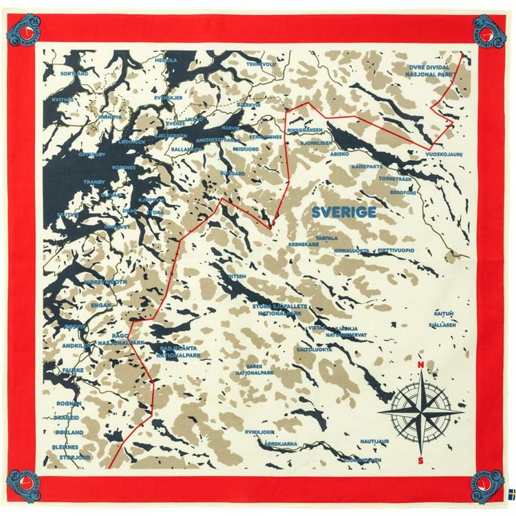 Fjallraven Swedish Classic Map 方巾