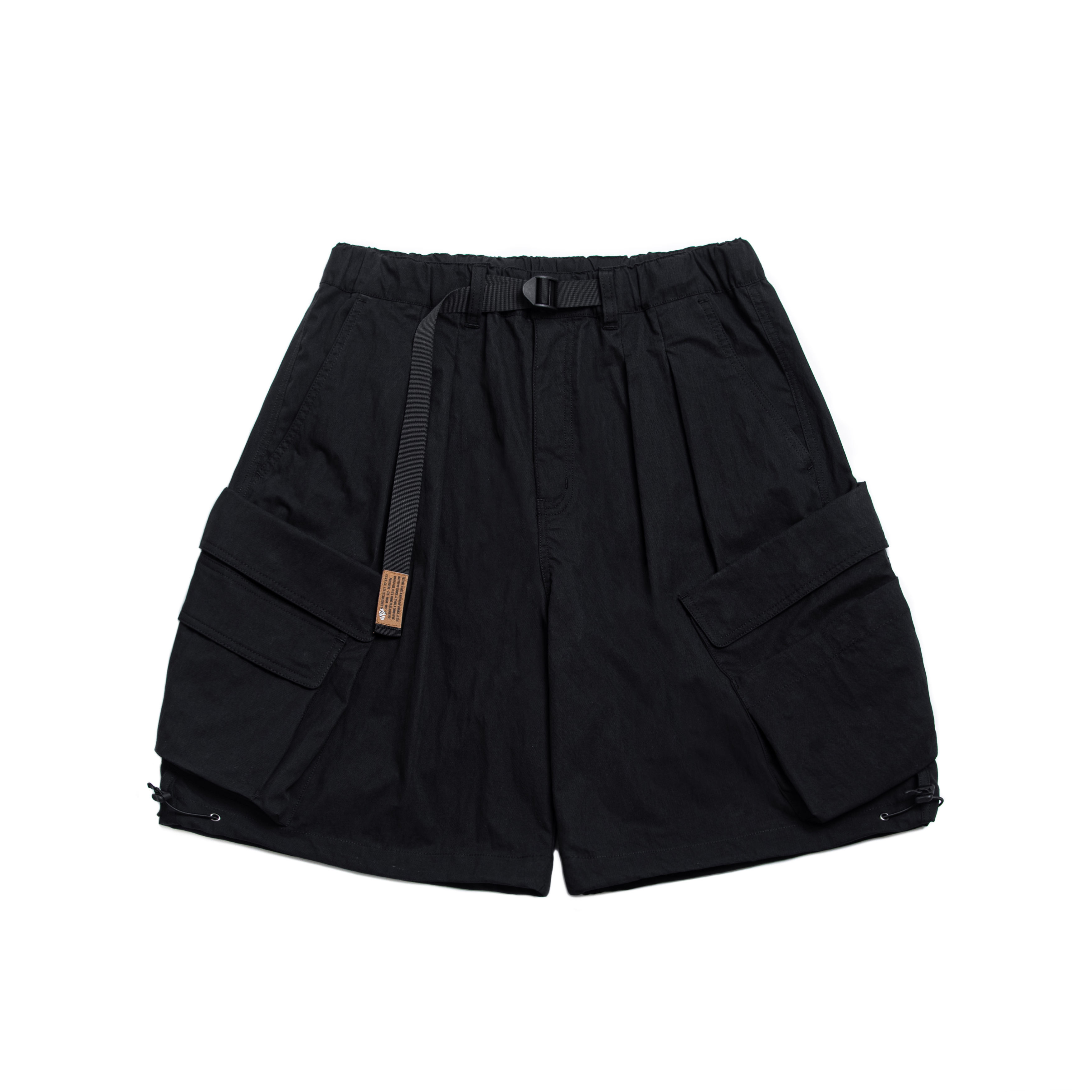 PERSEVERE MULTI-POCKET UTILITY SHORTS - BLACK