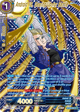 BT20-042_PR02 Android 18, Gearing Up for Battle