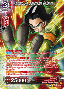 BT20-005_PR Android 17, Impeccable Defense