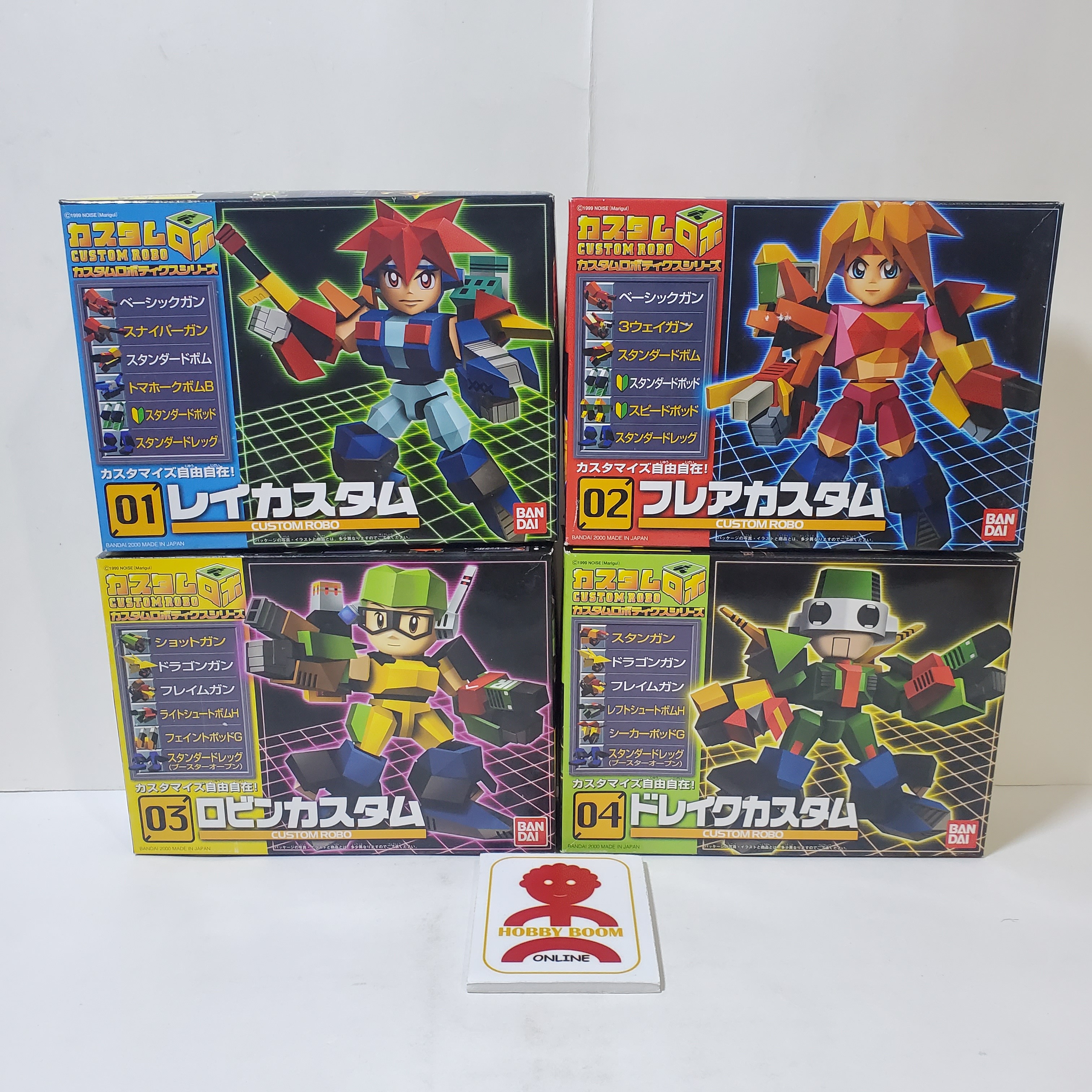 CUSTOM ROBO 戰鬥機甲 組合機器人 一套四款 組合模型 Bandai 2000年日本製 Ninten