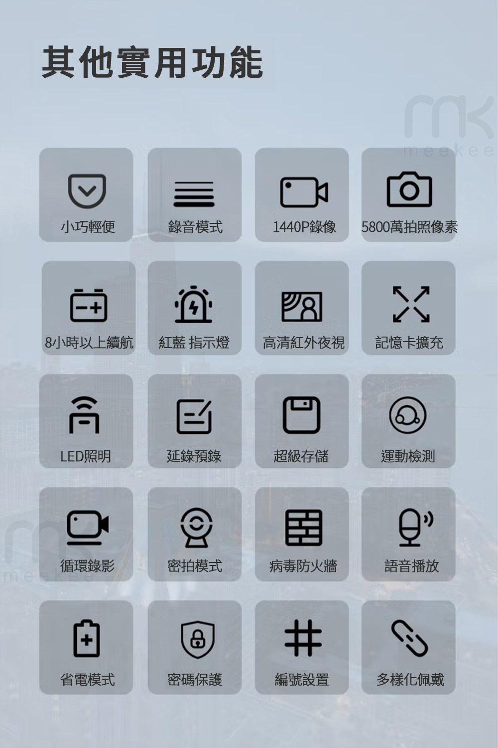 meekee V1 全都錄-隨身攝影機/錄音筆