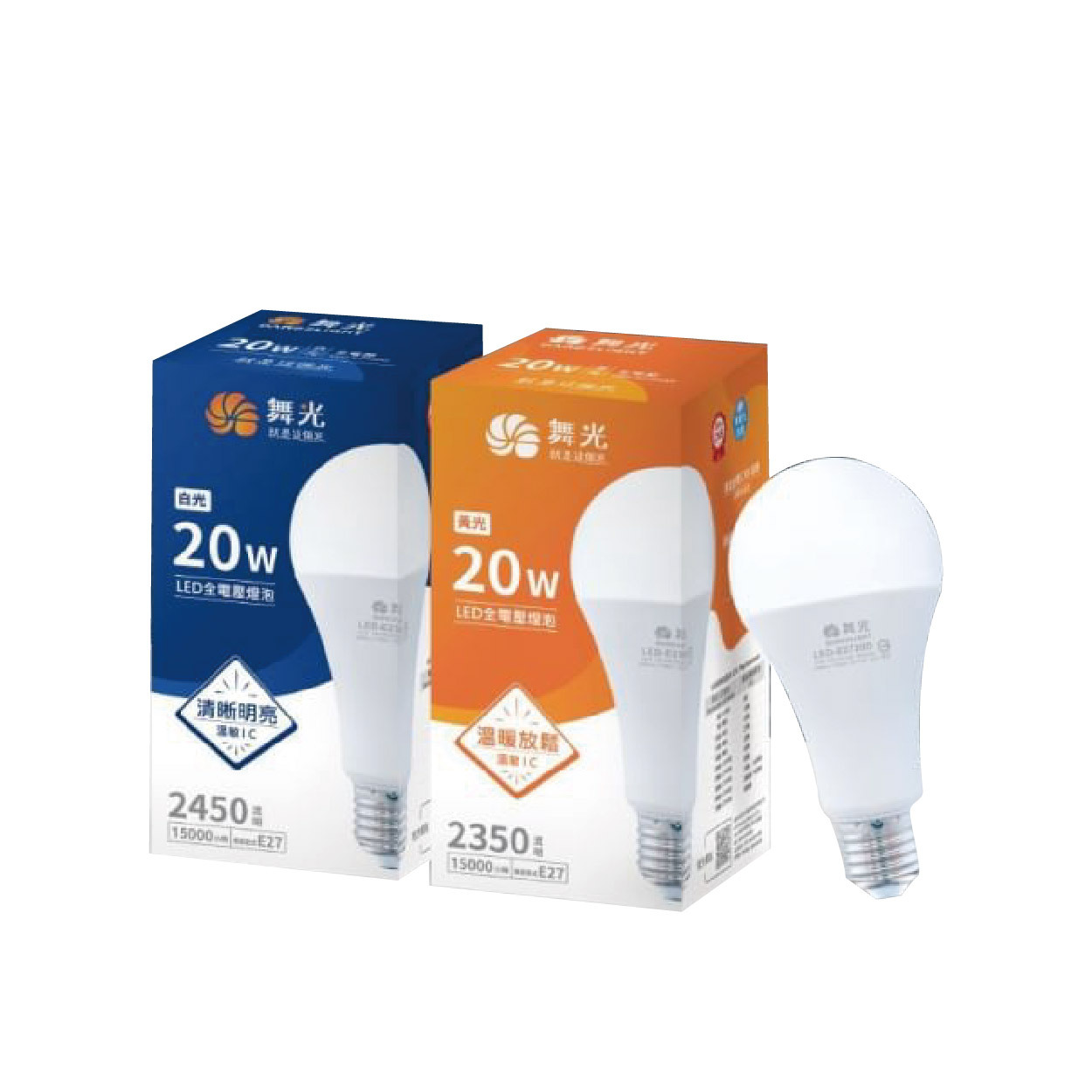 【實體門市保固】LED E27/20W高亮度 工事燈燈泡(黃光/白光)-E2720D