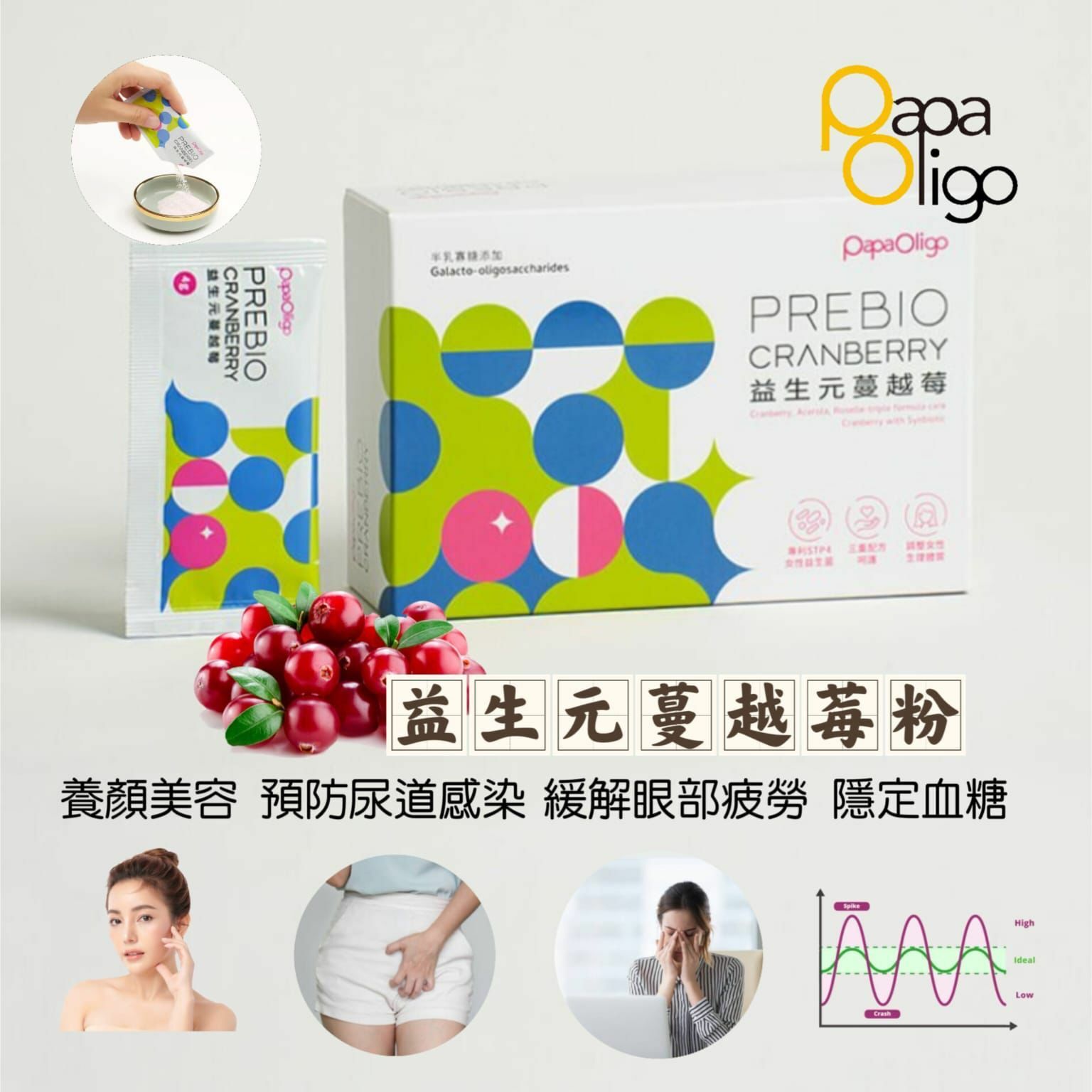 糖老爹 PapaOligo益生元蔓越莓粉 4g×21入