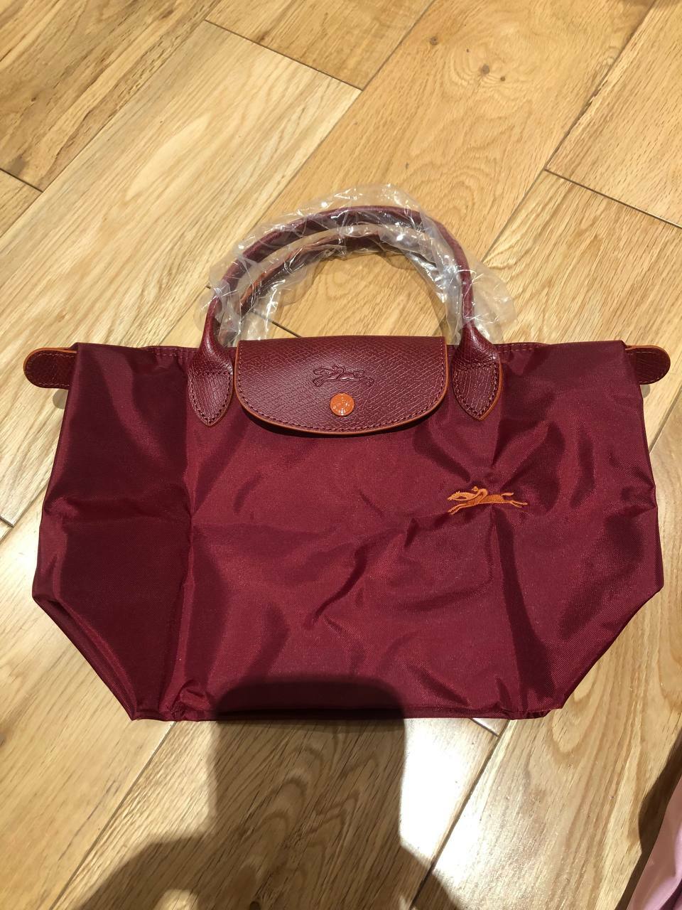 [E] LONGCHAMP LEPLIAGE CLUB COLLECTION SHORT HANDLES SMALL SIZE, RED ...