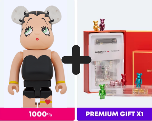 BE@RBRICK Betty Boop(TM) BLACK Ver. 1000％