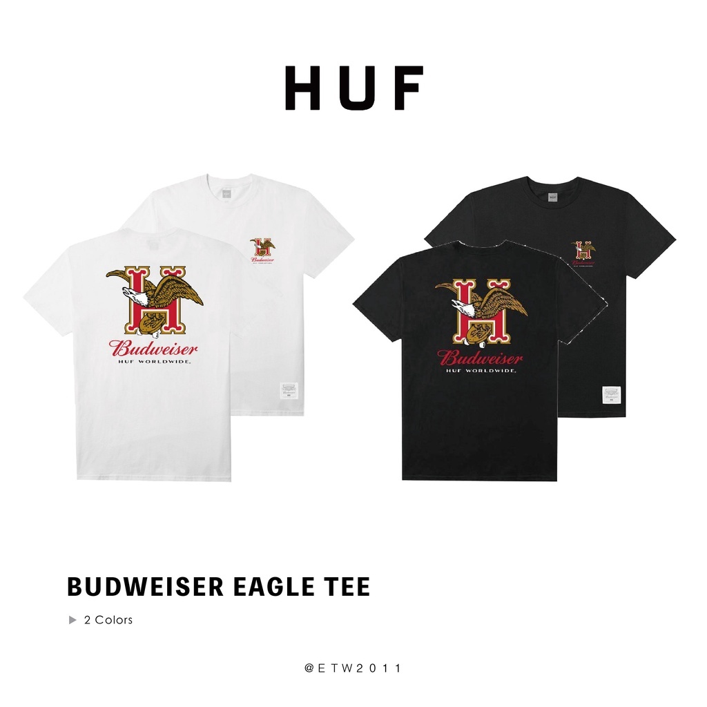 ☆ETW☆【EASY TO WEAR】 HUF x Budweiser Eagle TEE 短T 百威 聯名
