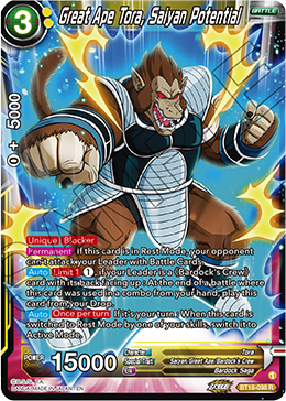 BT18-098 Great Ape Tora, Saiyan Potential