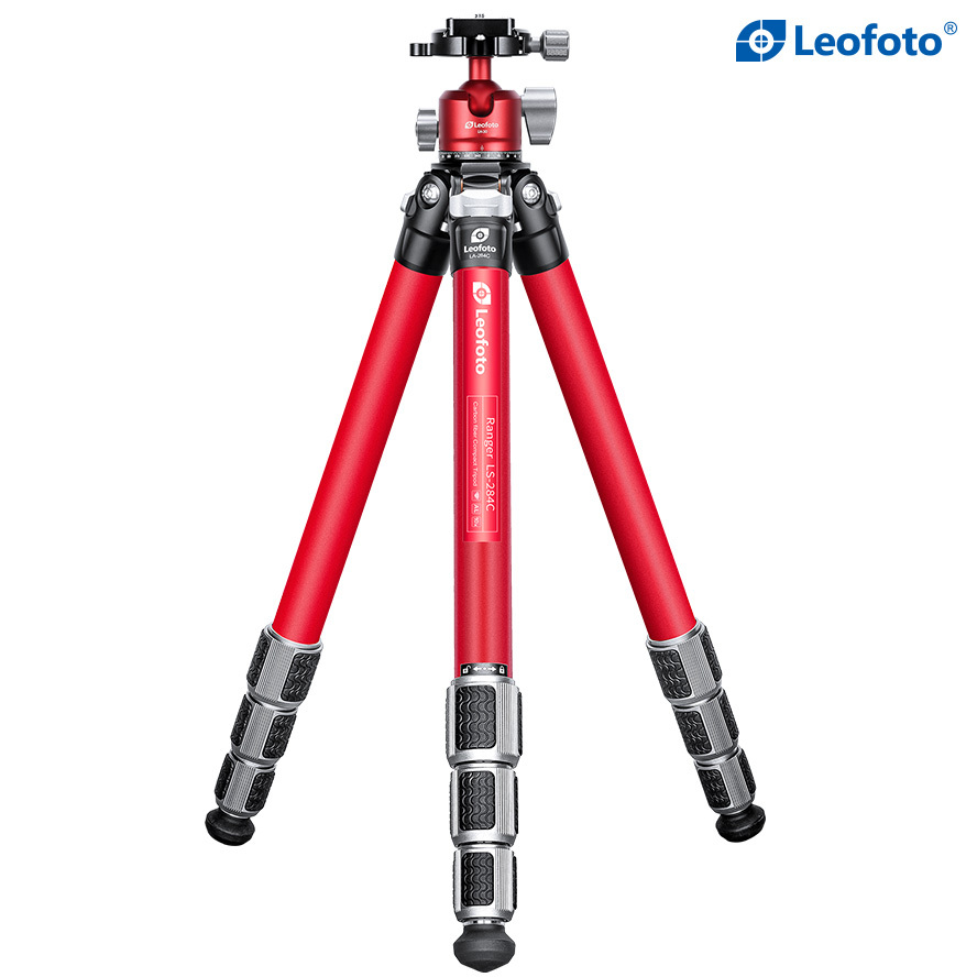 Leofoto LA-284C+LH-30 (Red) Tripod Kit