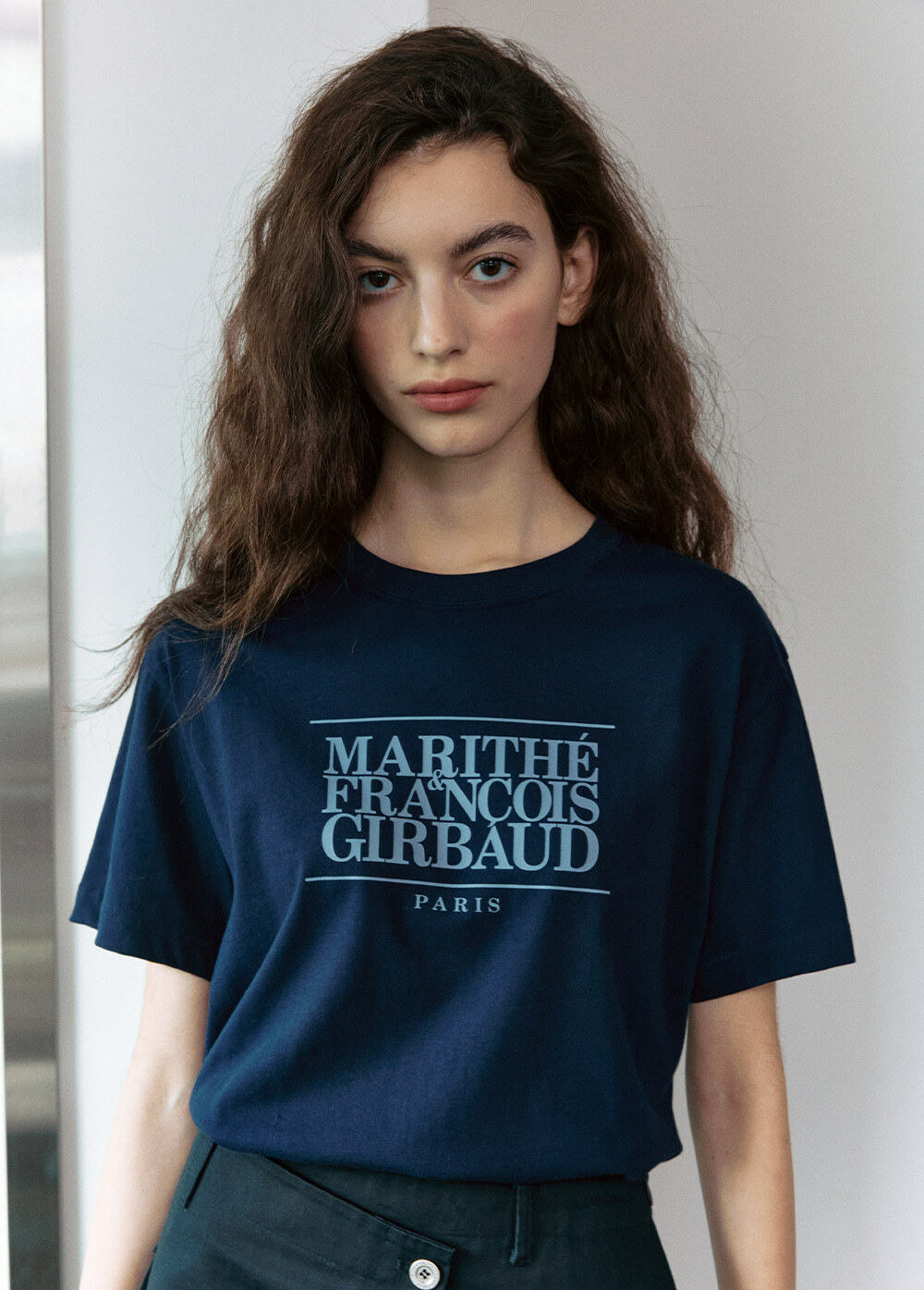 (PRE-ORDER) MARITHE FRANCOIS GIRBAUD W CIRCLE LOGO CROP