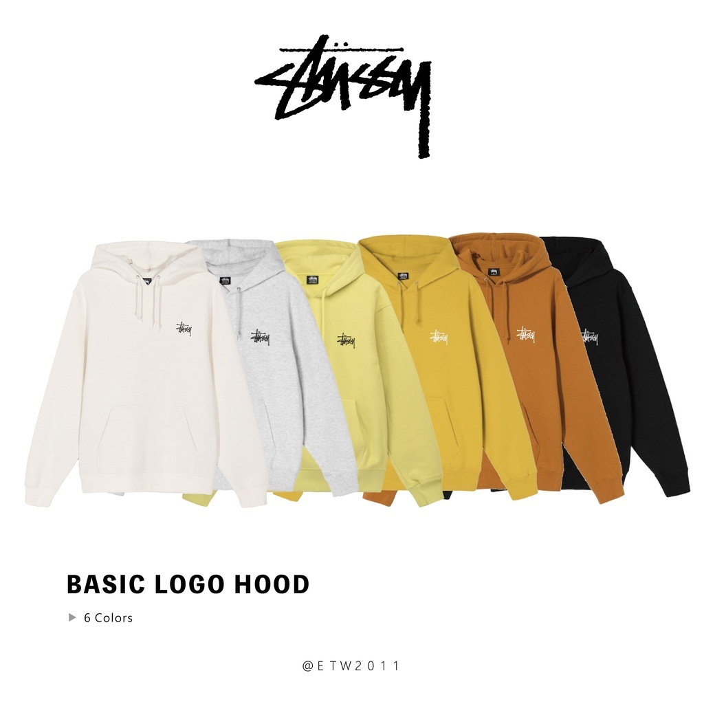☆ETW☆【EASY TO WEAR】 STUSSY BASIC LOGO HOOD 帽T 連帽 TEE 黑色