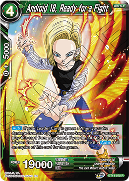 BT14-070 Android 18, Ready for a Fight