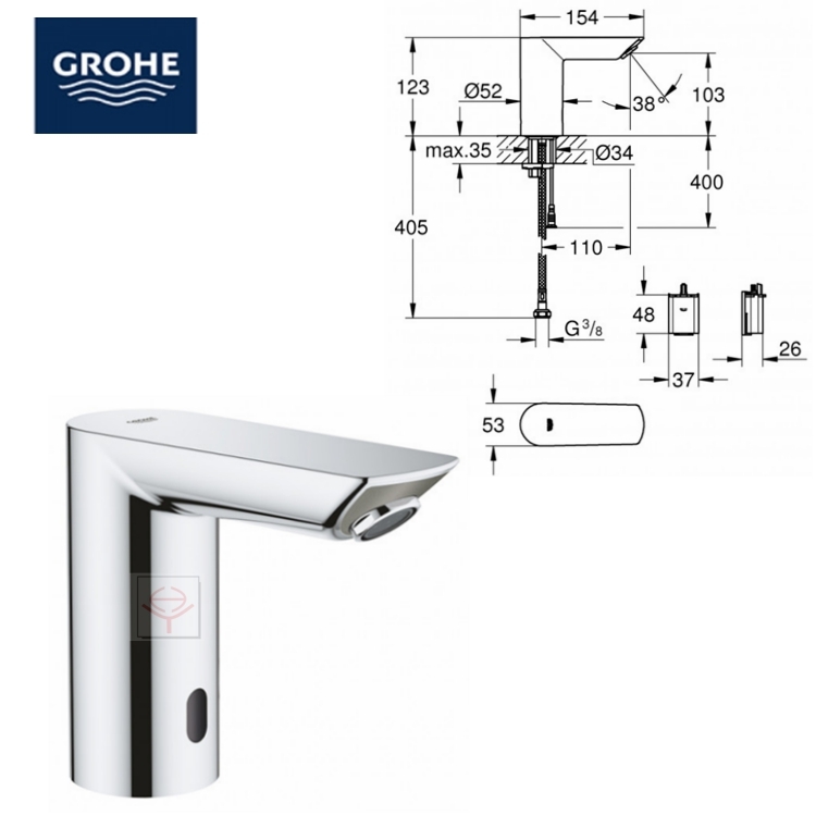 GROHE Bau Cosmopolitan E 感應龍頭 (冷水) 36452000