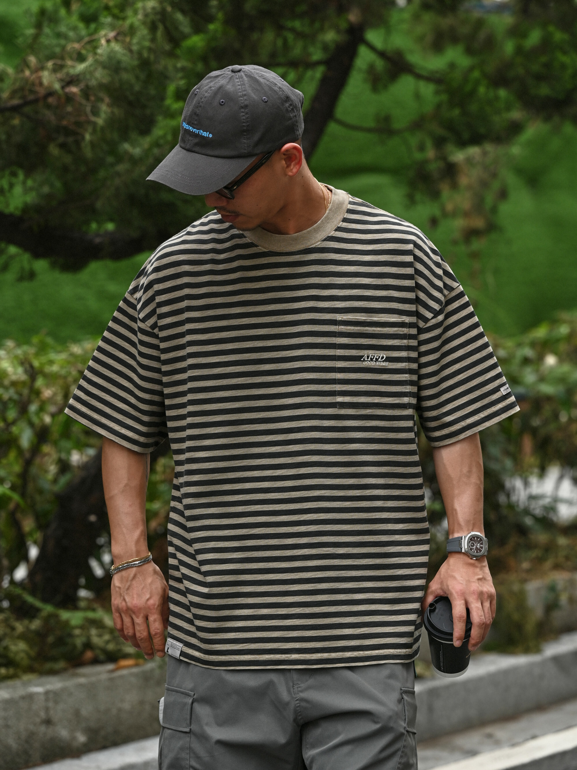 brt81 | BROSHOOD 日系洗水細橫間短袖TEE C / 2色