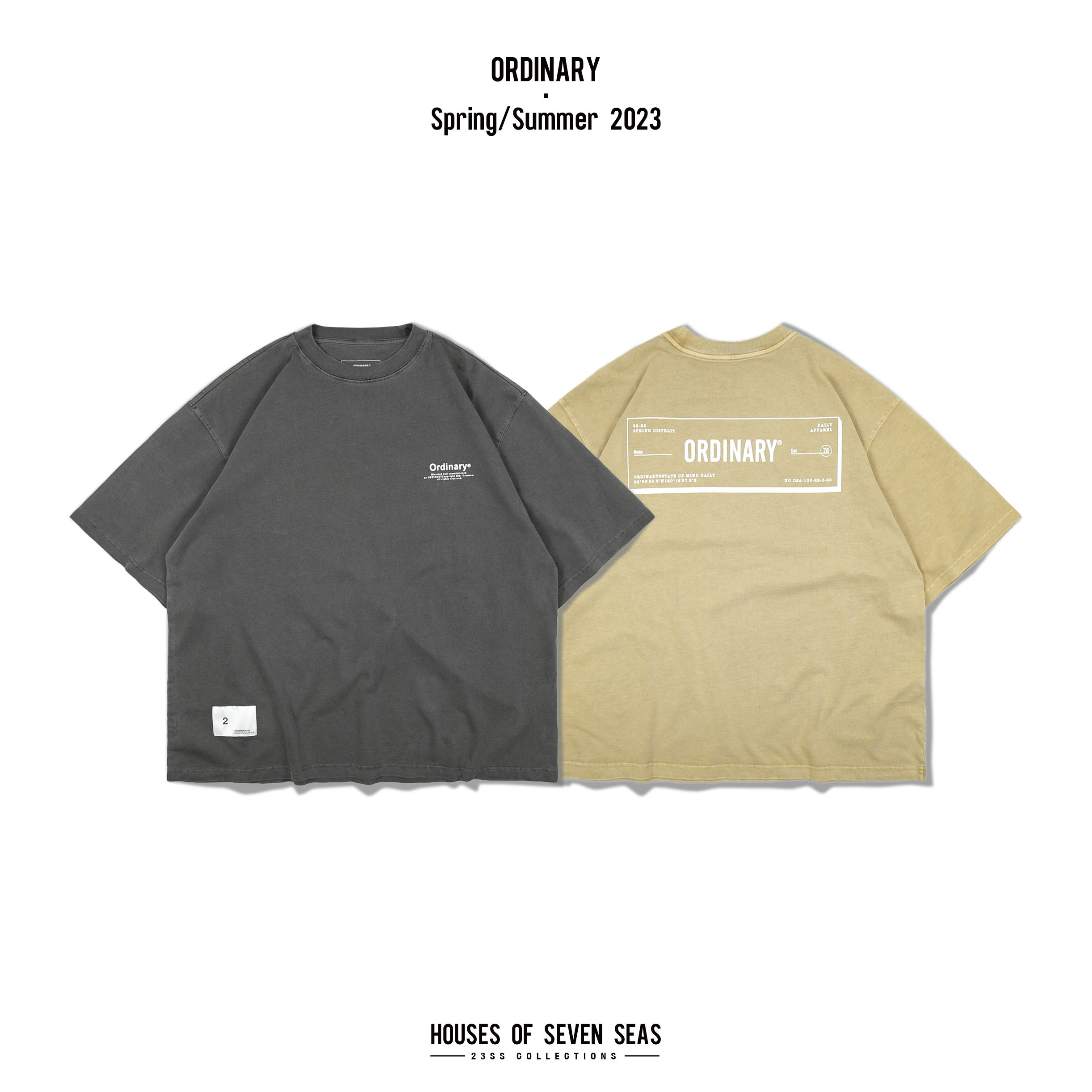 ORDINARY 水洗LOGO TEE