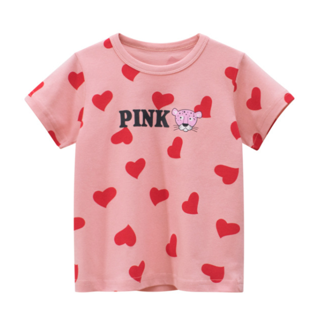 UL-1927 愛心滿印圓領棉質tee $129@3