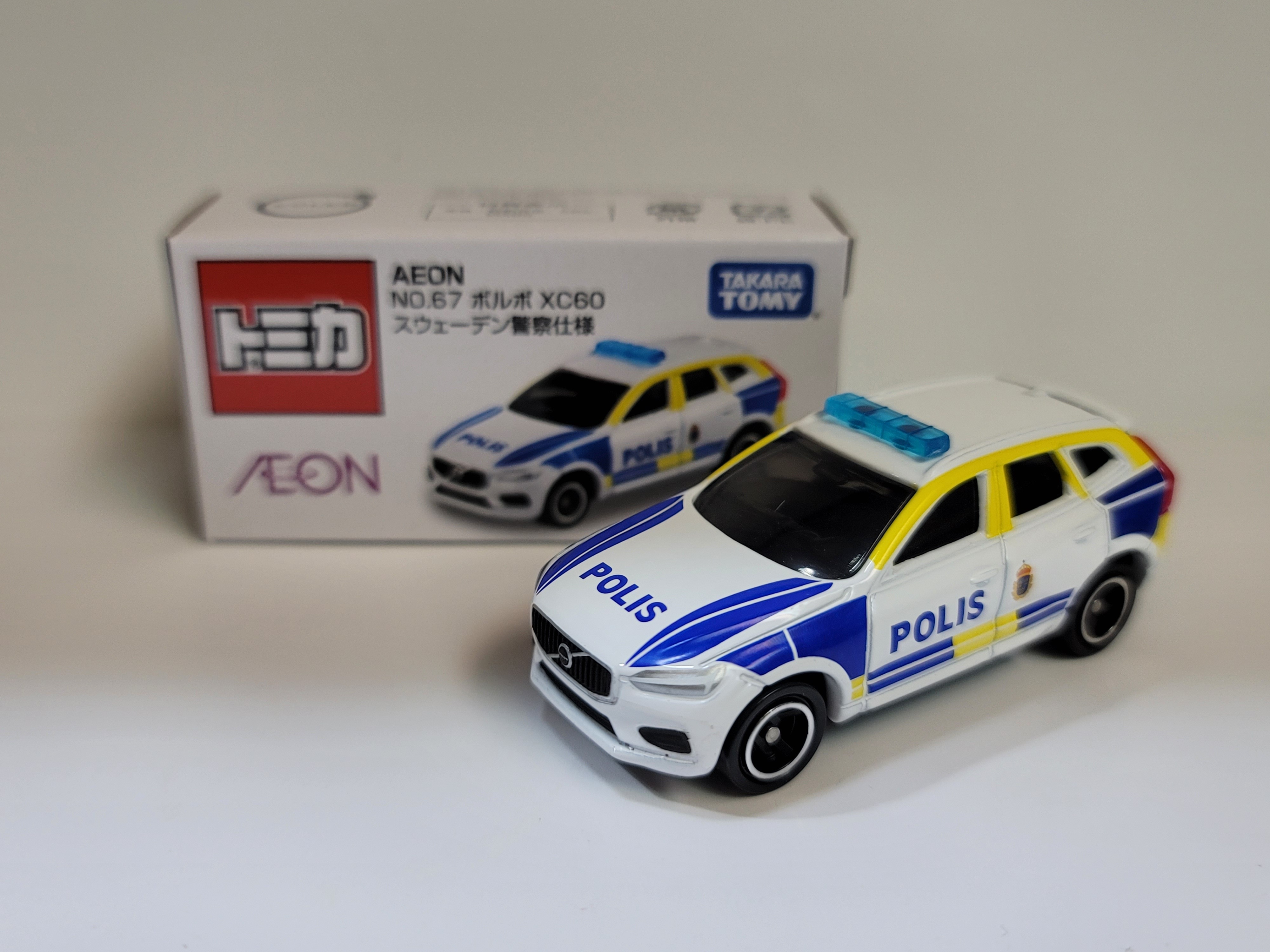 日版 Tomica AEON NO.67 Volvo XC60 Sweden Police Specifica
