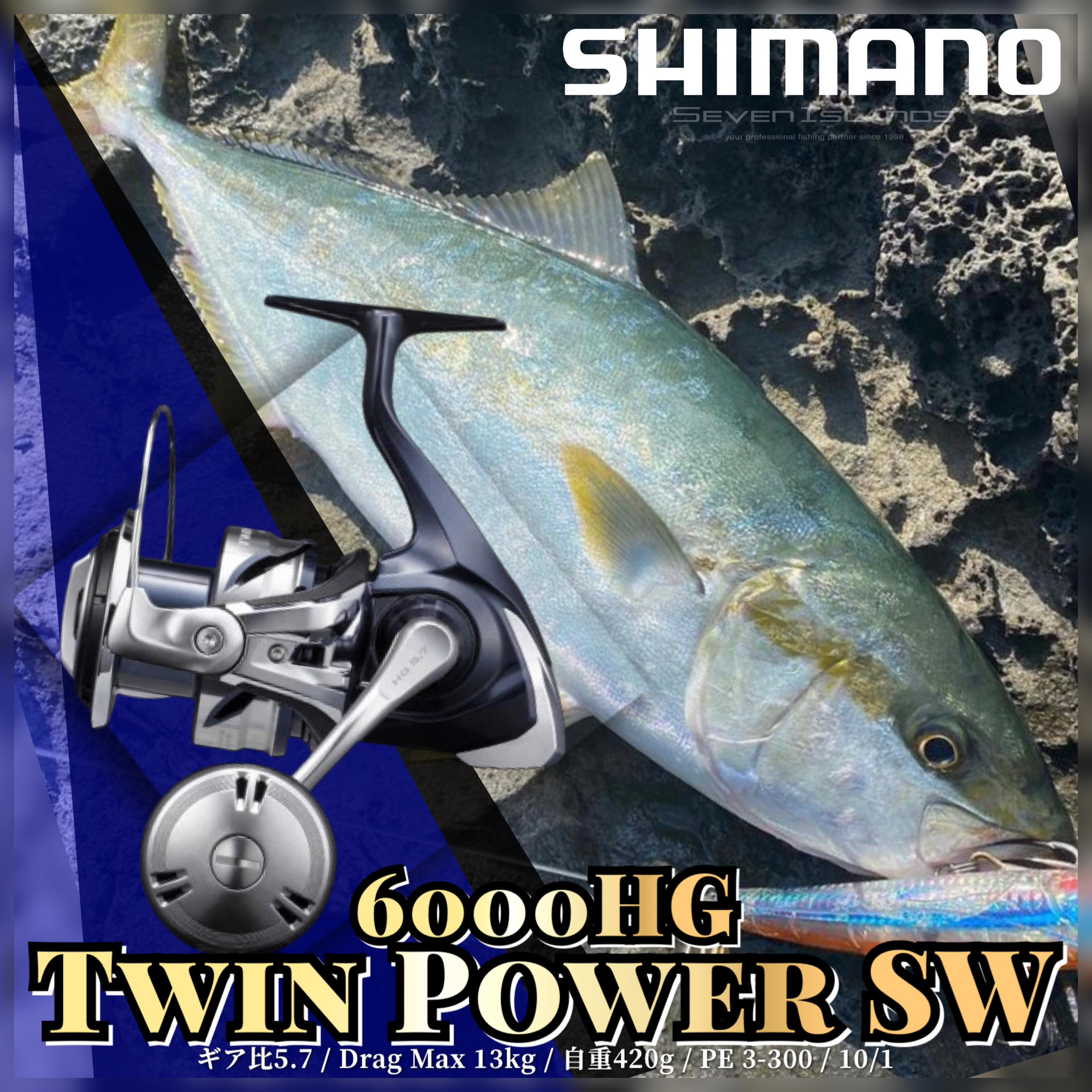 SHIMANO TWIN POWER SW 6000HG SPINNING REEL